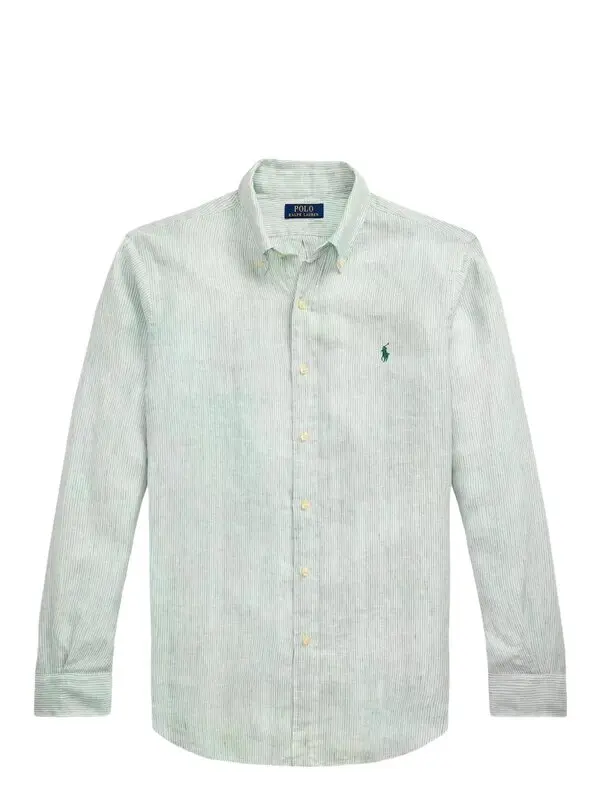 Polo Ralph Lauren Striped Linen Shirt - Green
