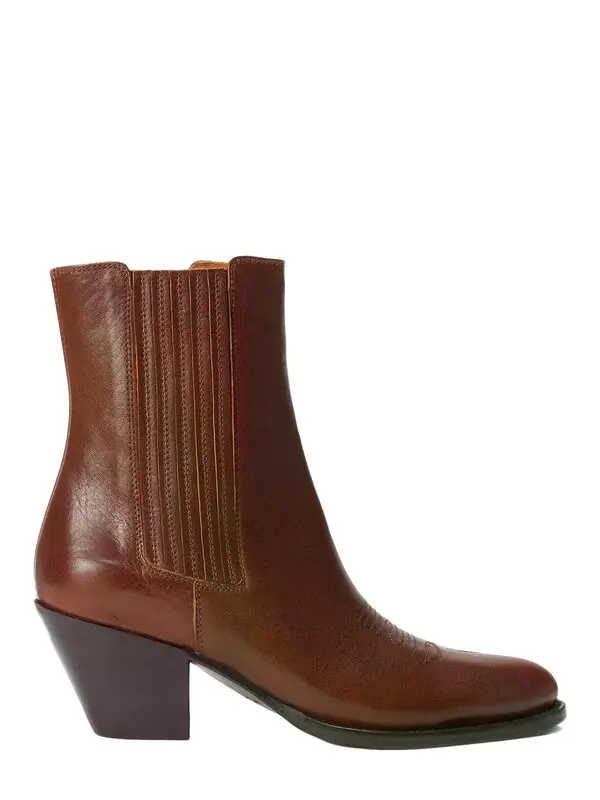 Polo Ralph Lauren 70mm Western Chelsea Boots - Brown