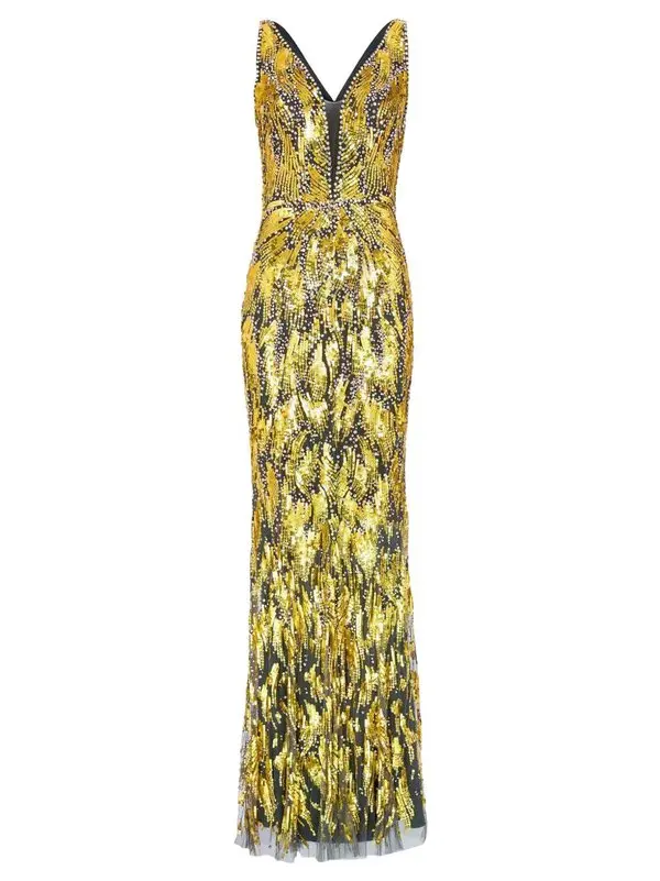 Jenny Packham Marion Maxi Dress - Yellow