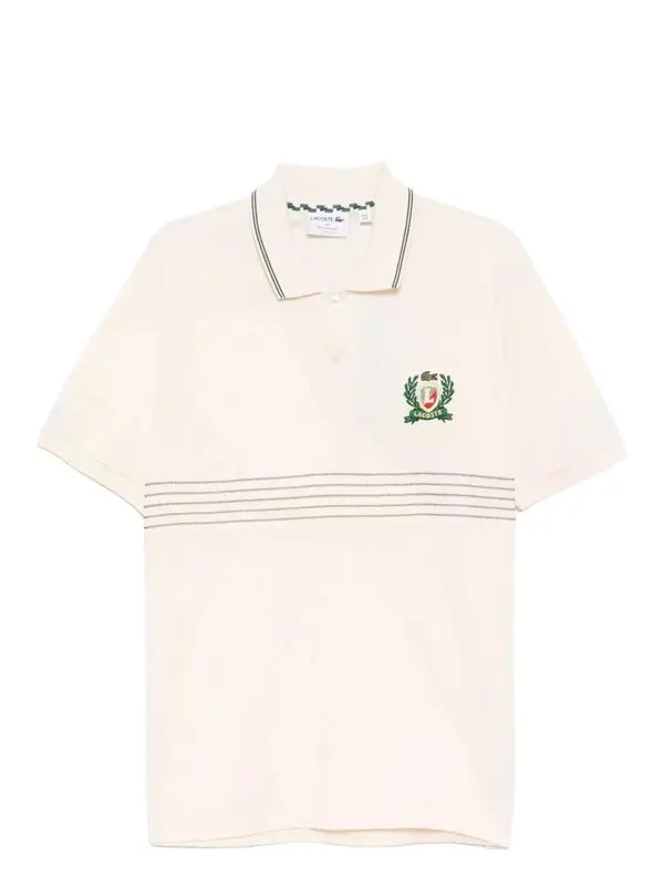 Lacoste Classic Fit L.12.12 Embroidered Shield Polo Shirt - Neutrals