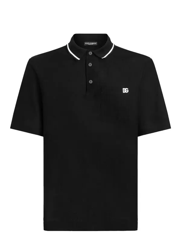 Dolce & Gabbana Cotton Polo Shirt - Black