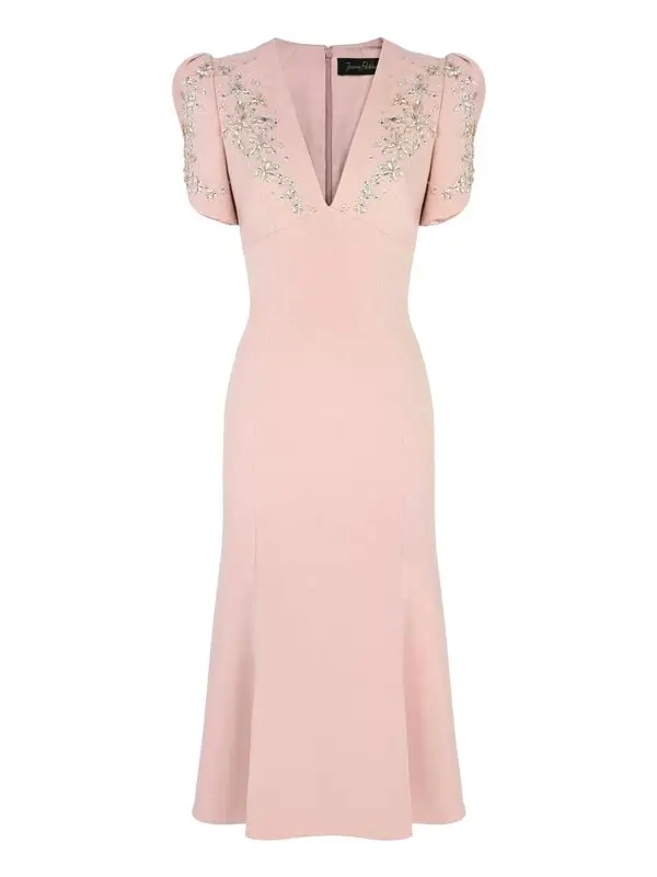 Jenny Packham Rose Bud Mid-length Dress - Pink