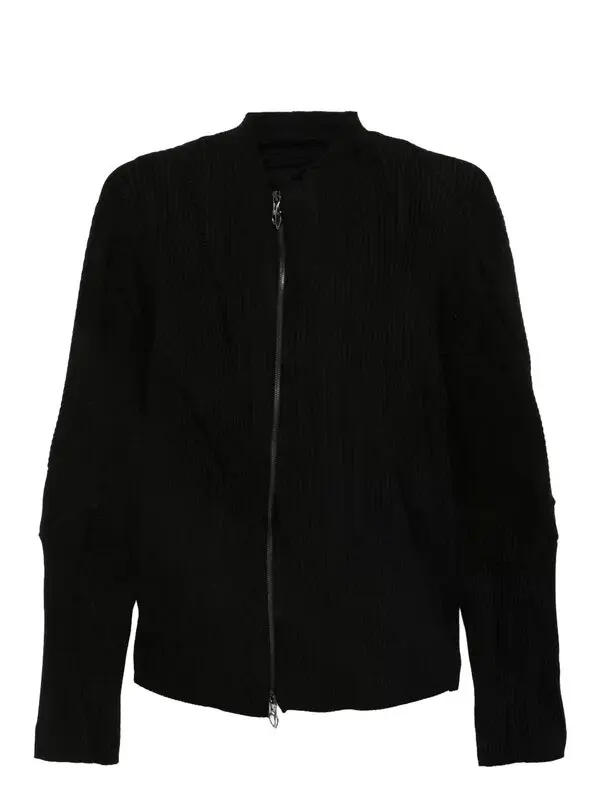 LEON EMANUEL BLANCK Cotton Zip-up Cardigan - Black