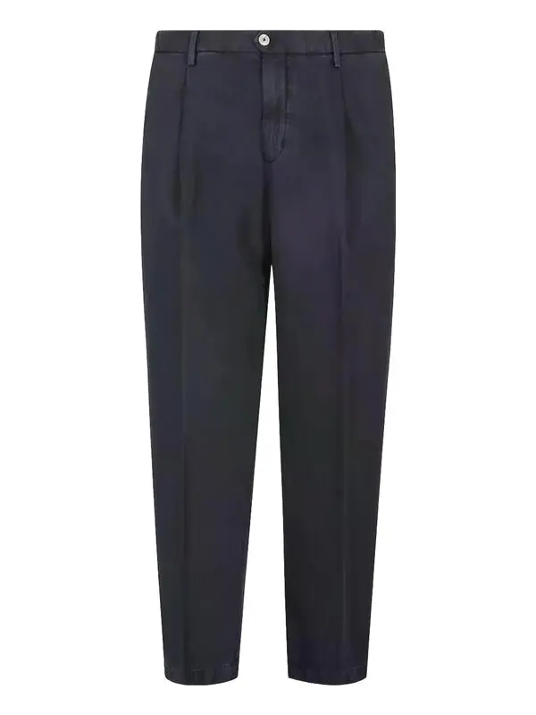 BRIGLIA 1949 Courmayeur Pleated Tapered Trousers - Blue