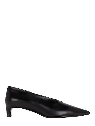 JIL SANDER Square Toe Kitten Heel Pumps - Black
