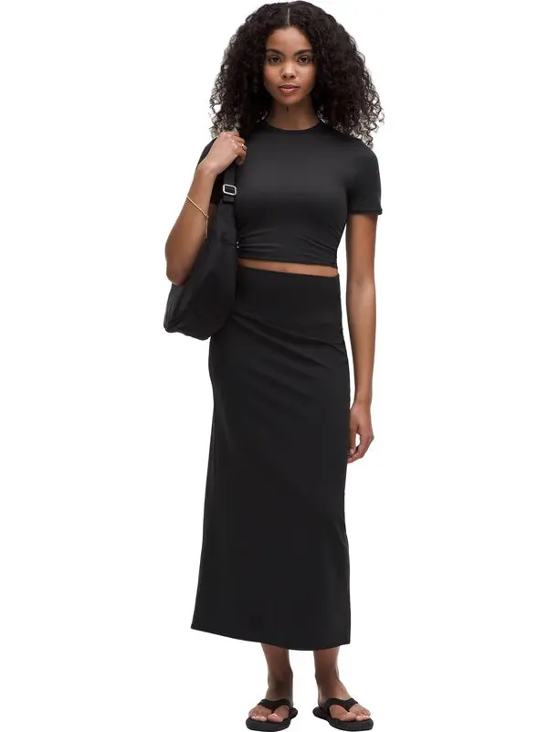 Lululemon Nulu Slim-fit High-rise Maxi Skirt - Black