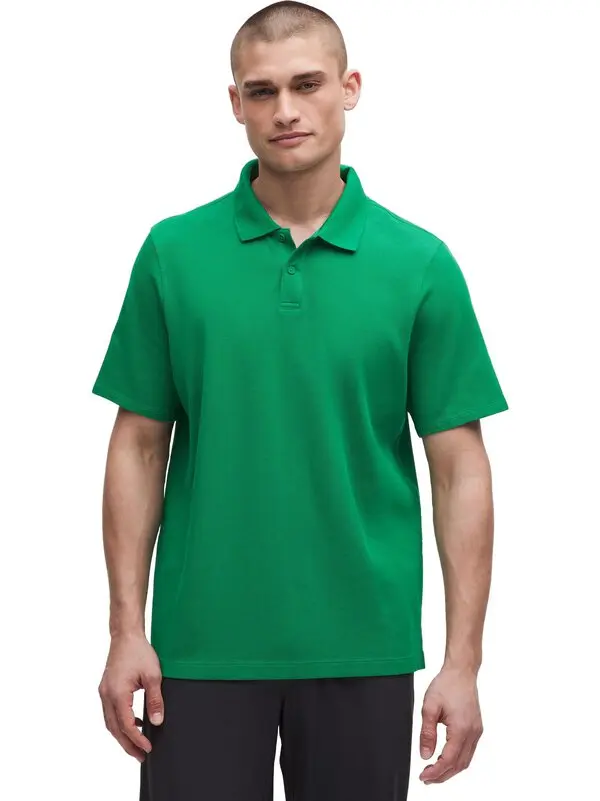 Lululemon Cotton Pique Short-sleeve Polo Shirt - Raceway Green