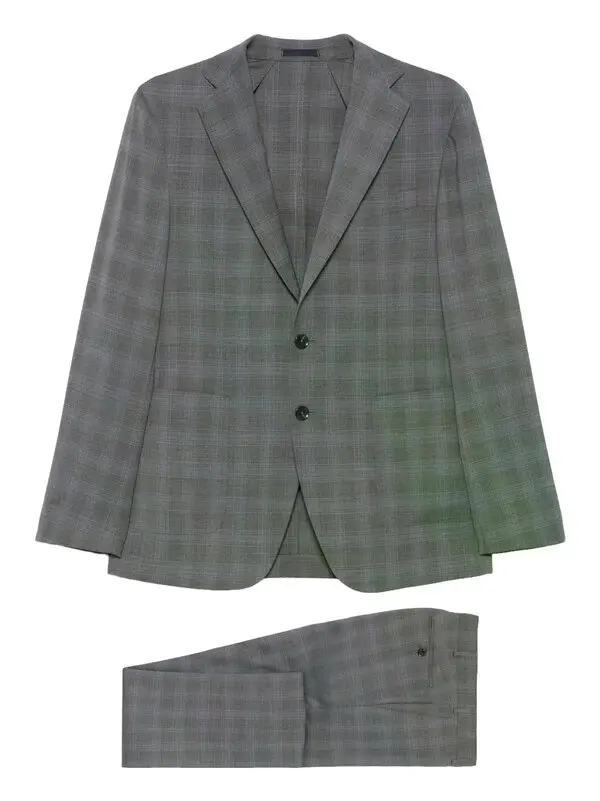 Scabal Checked Suit - Grey