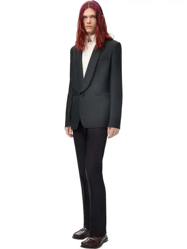 Loewe Wool And Silk Trousers - Black