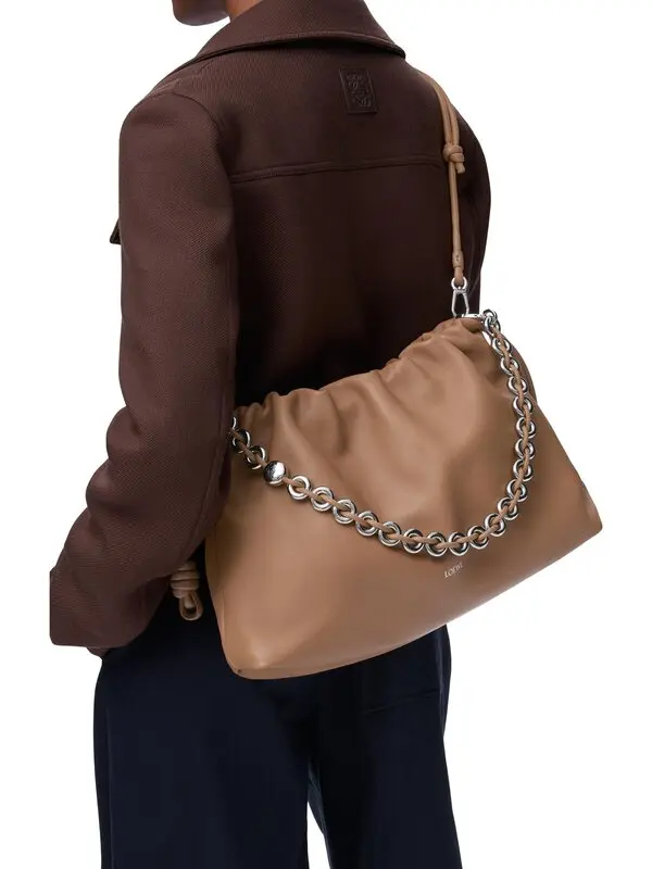 Loewe Large Flamenco Purse - Mocha