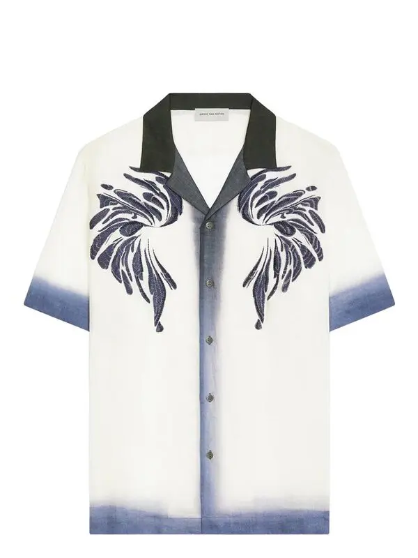 Dries Van Noten Carltone Embroidered Shirt Navy - Blue