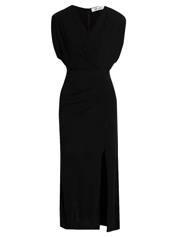Diane Von Furstenberg Williams Wrap-effect Jersey Midi Dress - Black