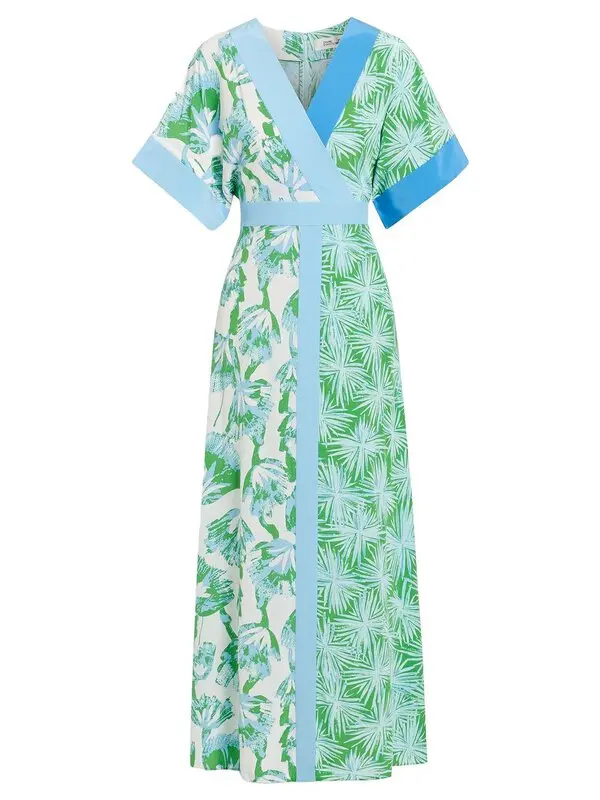 Diane Von Furstenberg Floral-print Crepe Maxi Dress - Light Blue