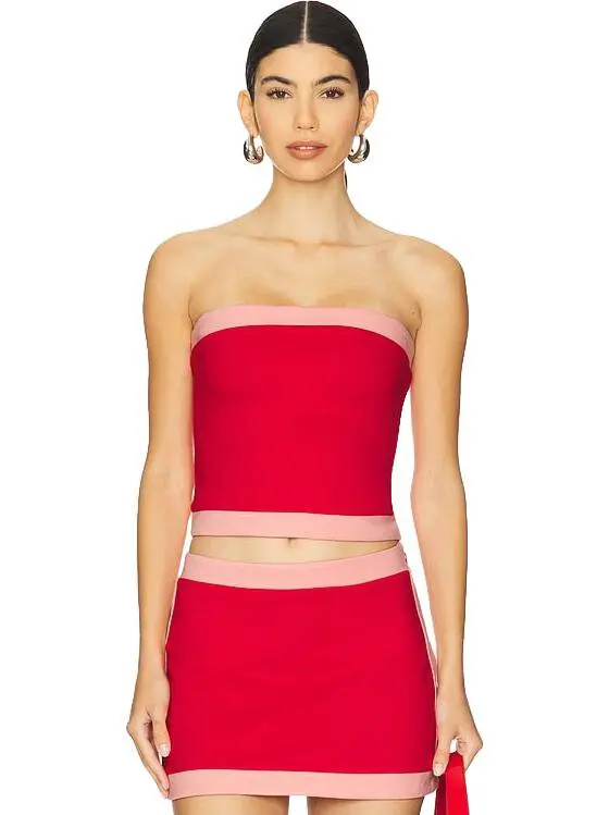LOVERS AND FRIENDS Eliza Top - Red & Pink