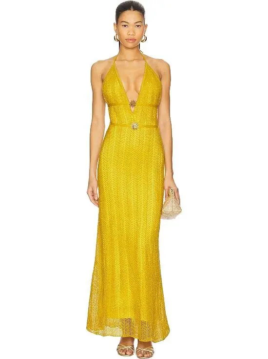 CAPITTANA Ariel Maxi Dress - Gold