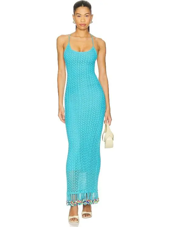 CAPITTANA Ali Beads Maxi Dress - Turquoise