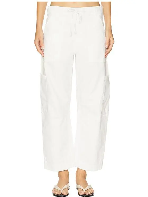 PISTOLA Sabrina Curved Utility Pant - White