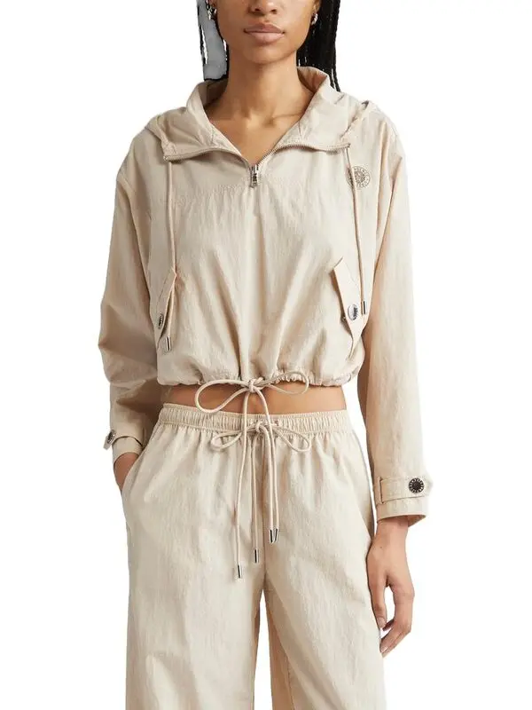 L'Agence Bronwyn Water Repellent Crop Anorak - Cement