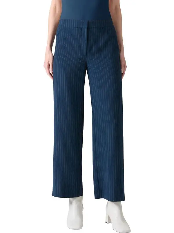Akris Pinstriped Crop Pants - Navy