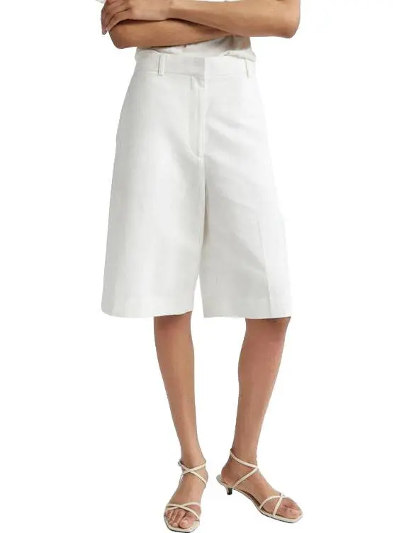 TOTEME Tailored Longline Shorts - Off-white