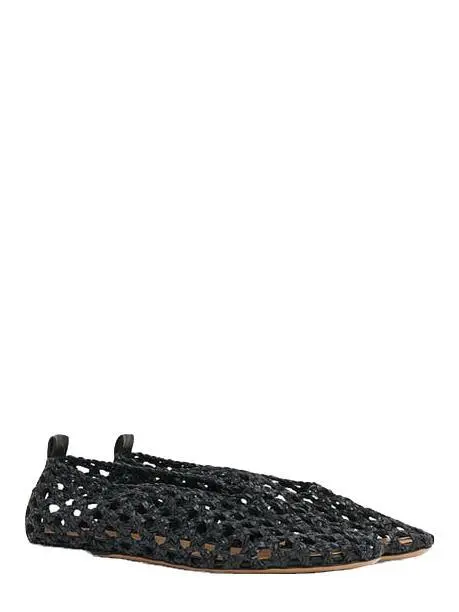 MANSUR GAVRIEL Open Weave Ballerina Flat - Black