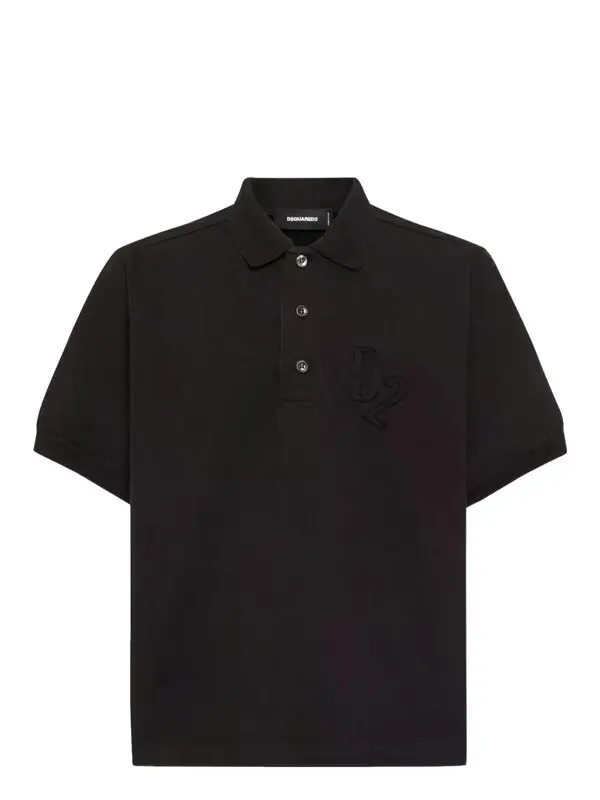 Dsquared2 Embroidered-logo Polo Shirt - Black