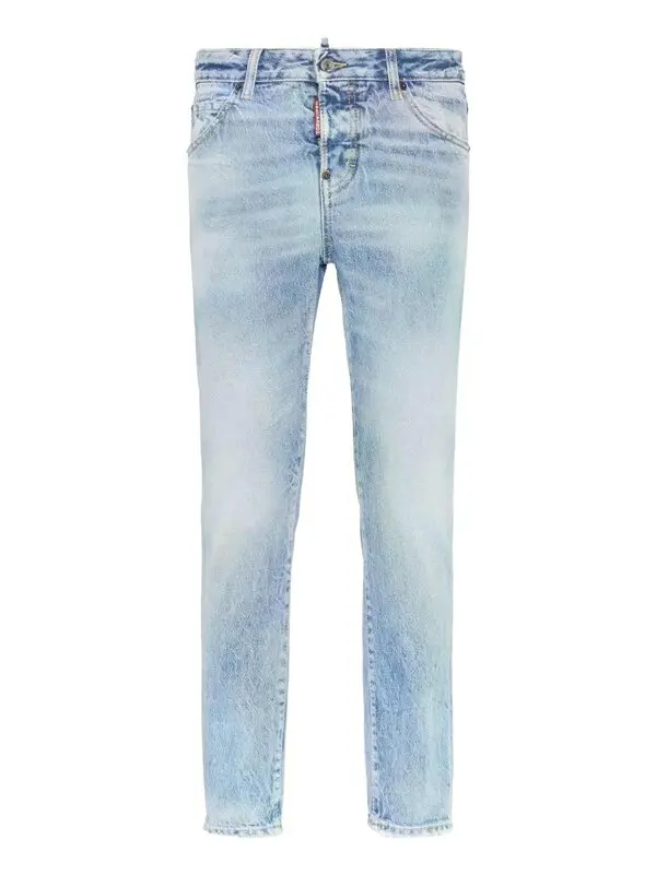 Dsquared2 Jeans With Logo Tag - Blue