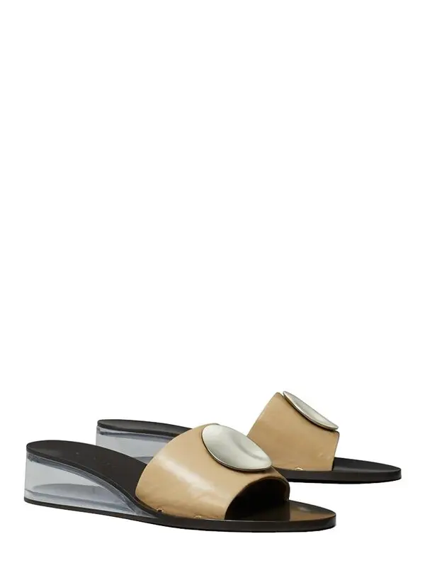 Tory Burch Patos Wedge Slide - Chateau Gray/silver