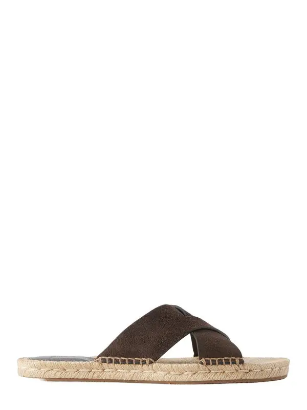 Zegna Panarea Suede Sandals - Brown