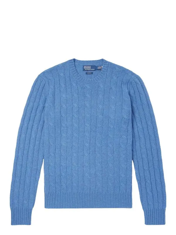Ralph Lauren Cable-knit Cashmere Sweater - Blue