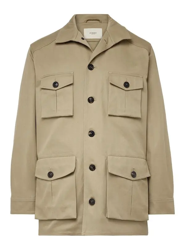 Purdey Roxburgh Cotton-twill Jacket - Neutrals