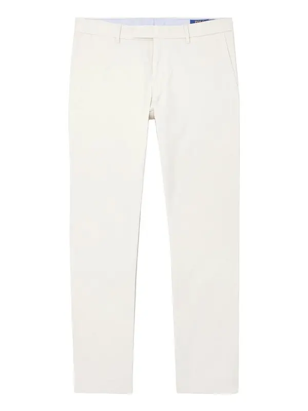 Polo Ralph Lauren Slim-fit Stretch-cotton Twill Trousers - Neutrals