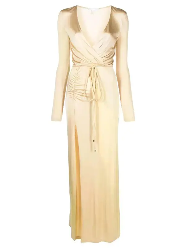 Patrizia Pepe V-neck Long Dress - Neutrals