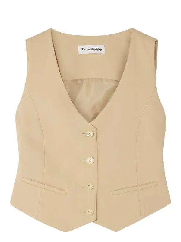 THE FRANKIE SHOP Roma Woven Vest - Neutrals