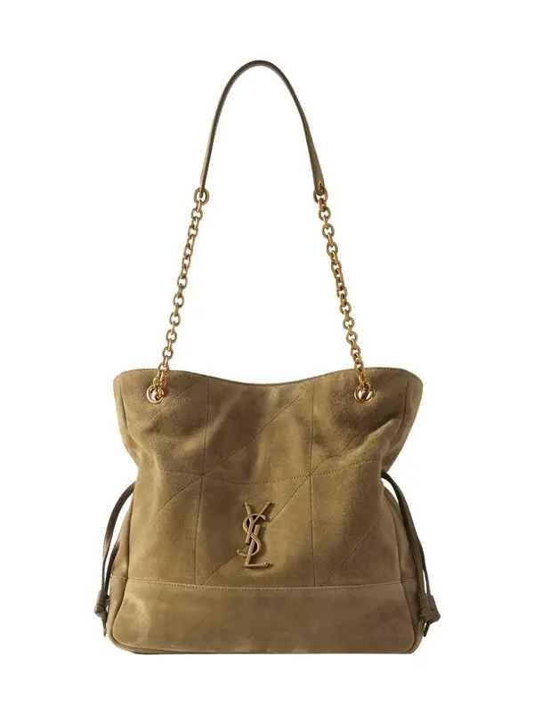 Saint Laurent Jamie Appliquéd Shoulder Bag - Brown