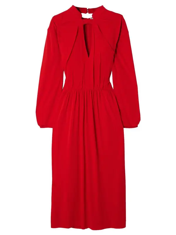Marie Adam-Leenaerdt Crepe Midi Dress - Red