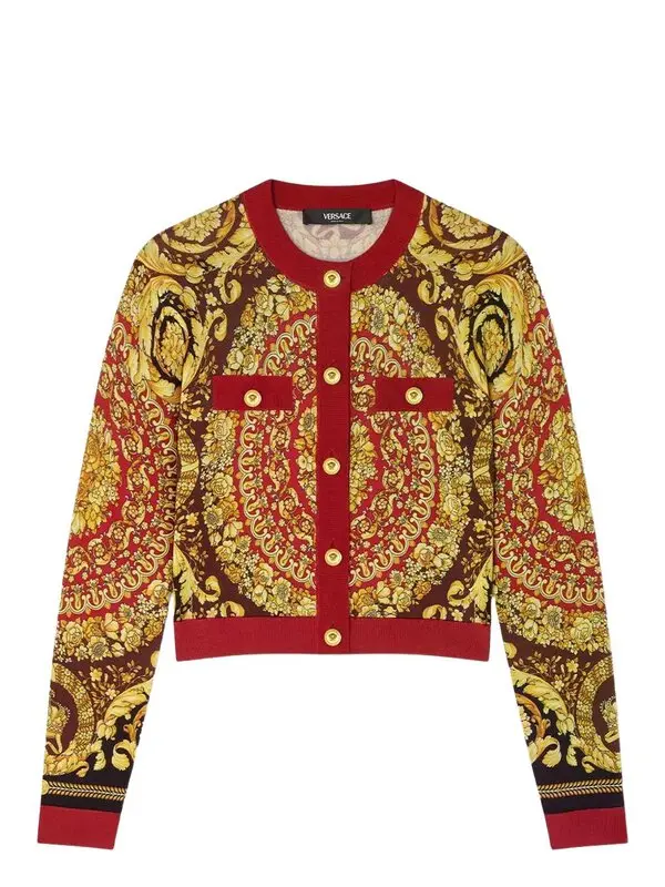 Versace Barocco Cardigan - Red