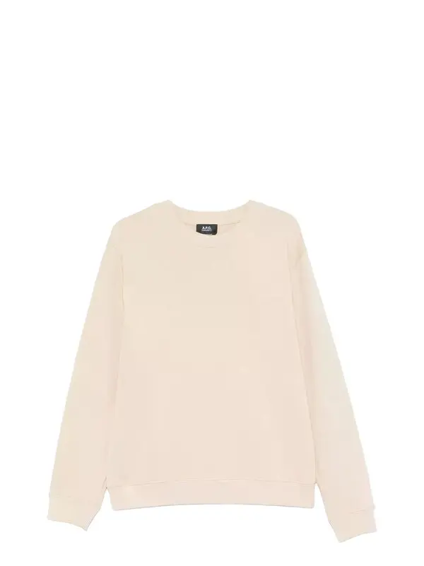 A.p.c. Embroidered Cotton Sweatshirt - Neutrals