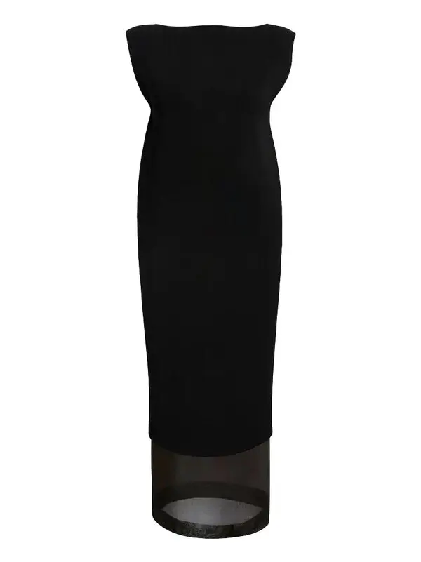 Khaite Malik Midi Dress - Black