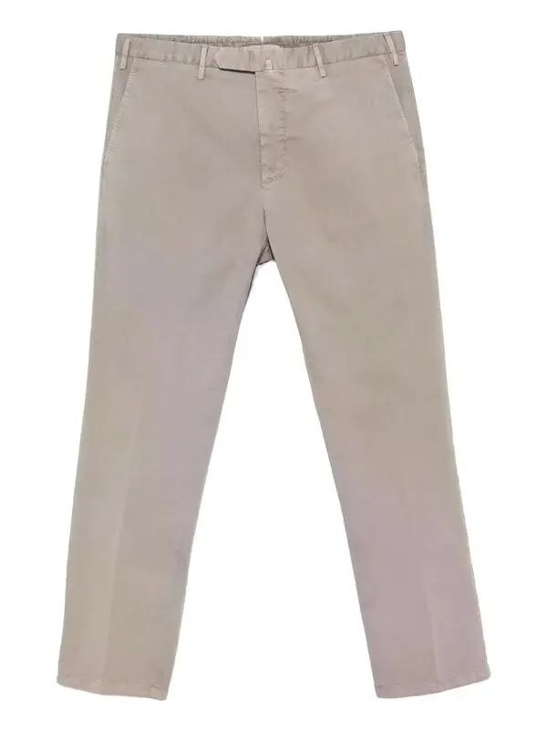 DELL'OGLIO Pressed-crease Chino Trousers - Grey