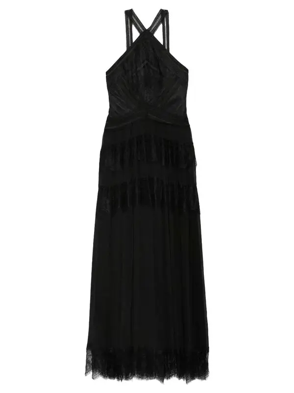 ERMANNO FIRENZE Lace Maxi Dress - Black