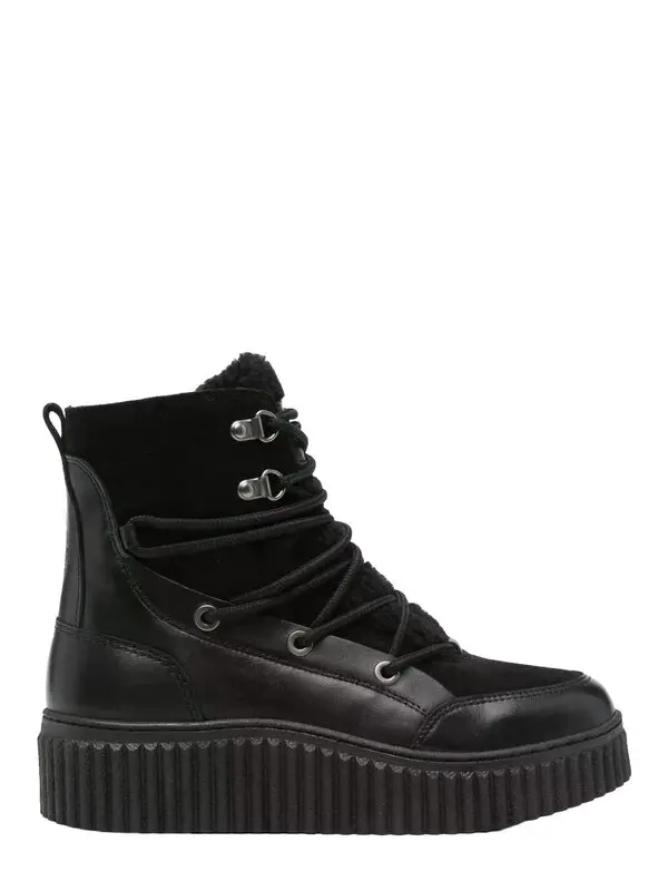 Marc O'polo Leather Combat Ankle Boots - Black