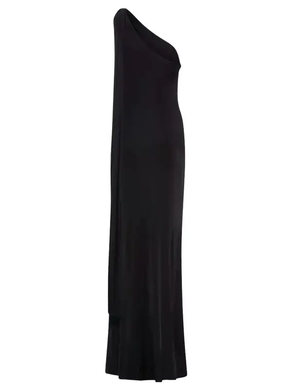 TOM FORD One-shoulder Draped Gown - Black