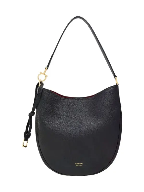FERRAGAMO North-south Leather Shoulder Bag - Black