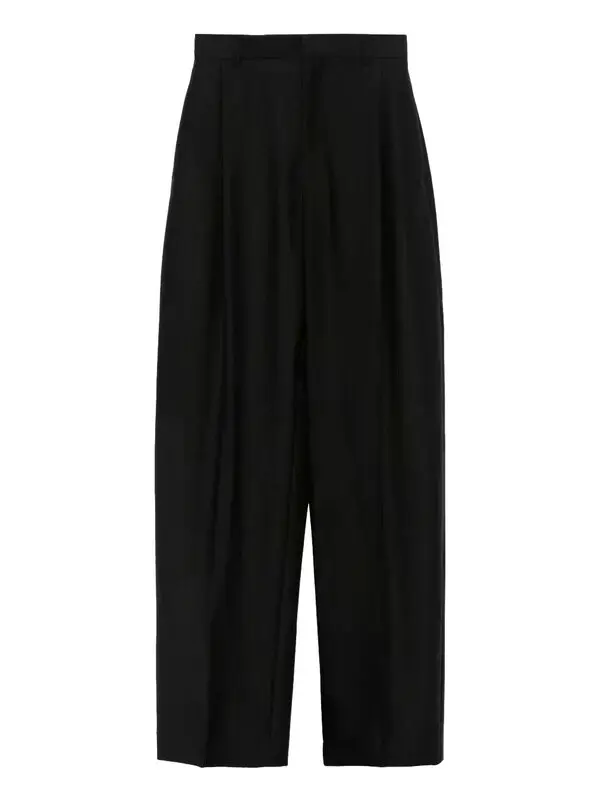 Wardrobe.NYC Pleat-detail Trousers - Black