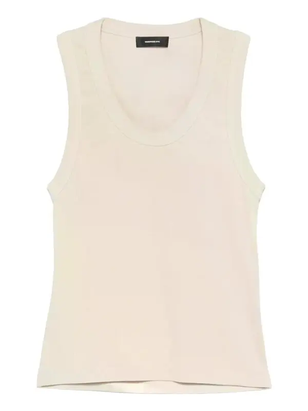 Wardrobe.NYC Scoop-neck Tank Top - Neutrals