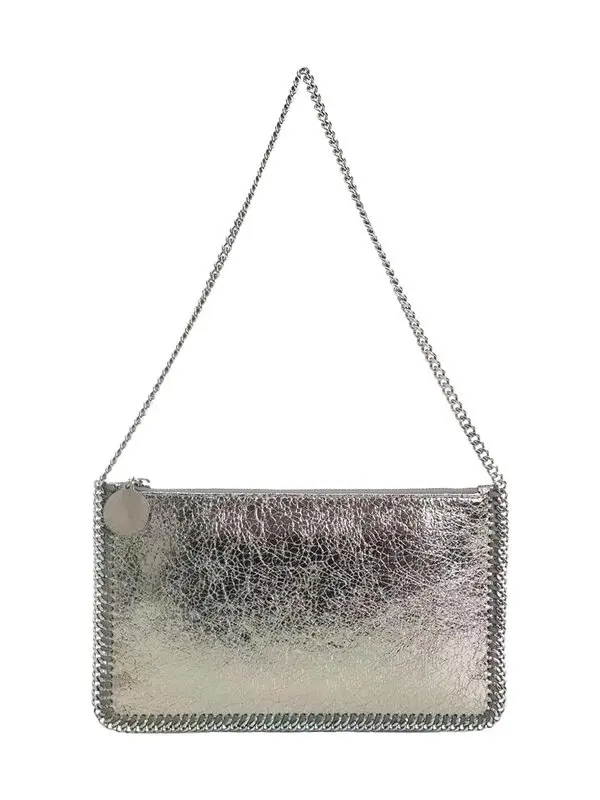 Stella McCartney Falabella Metallic Clutch - Grey
