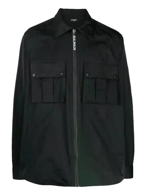 Balmain Zip-fastening Utility Shirt - Black
