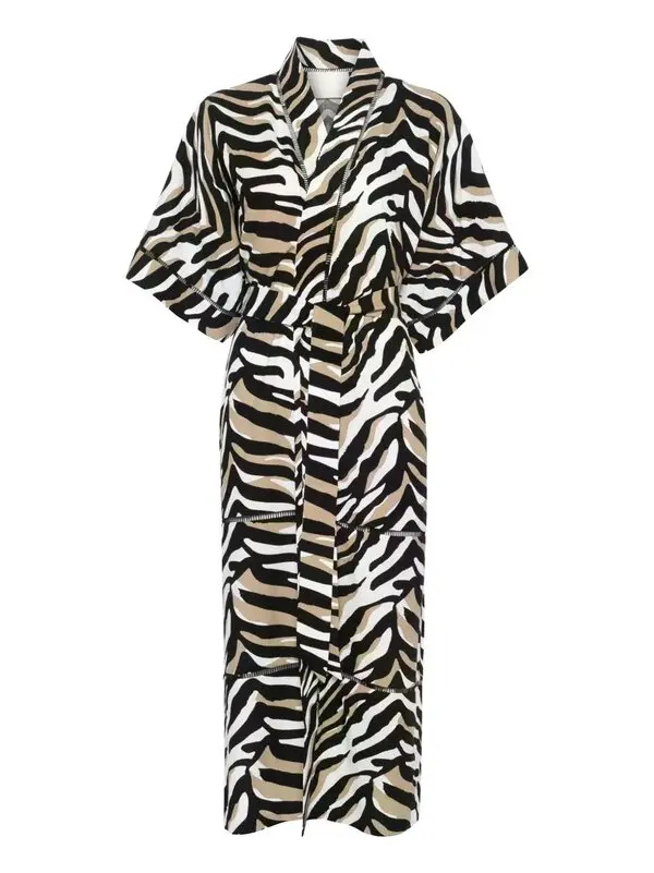 MAISON LA PLAGE Emma Jaine Zebra-print Jacket - Black