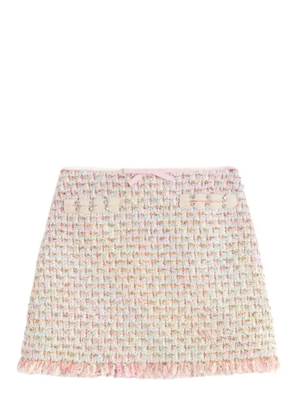 Valentino Garavani Mini Ribbon Tweed Skirt - Pink